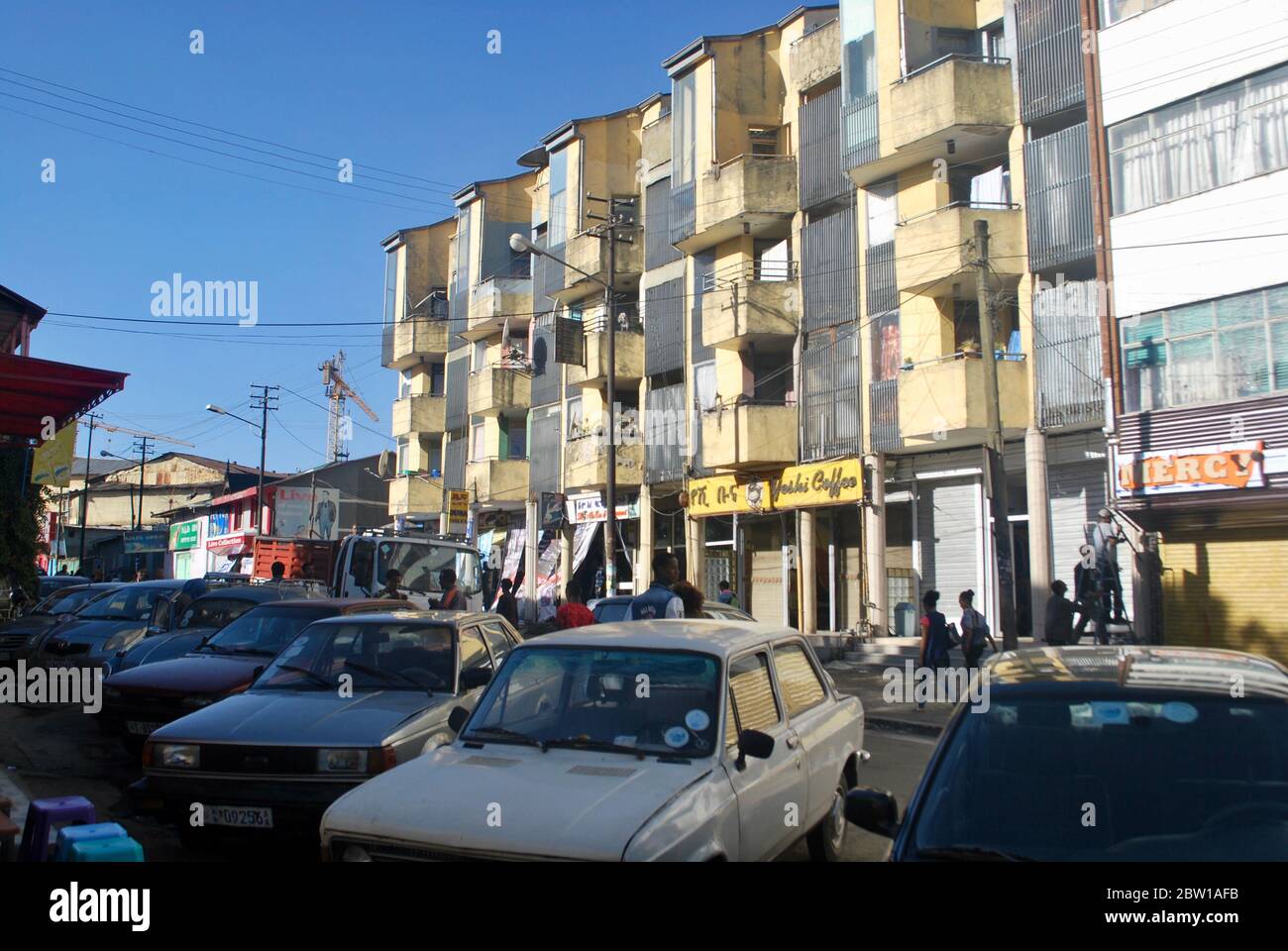 Ethiopia addis ababa piassa hi-res stock photography and images - Alamy