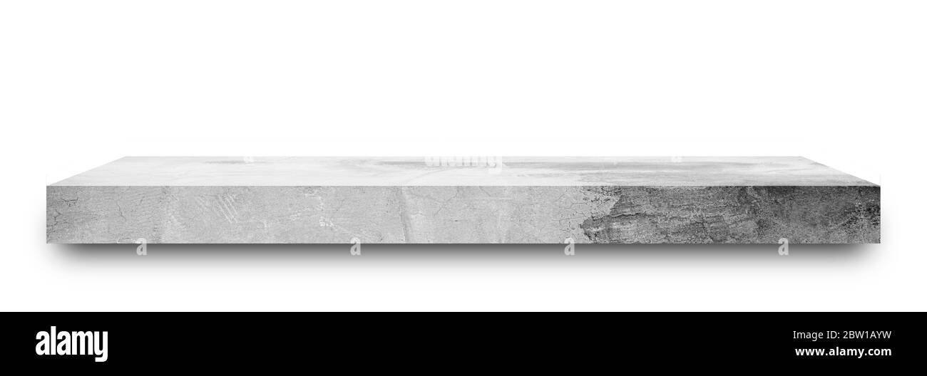 Cement shelves are a classic loft style suitable for placing products ...