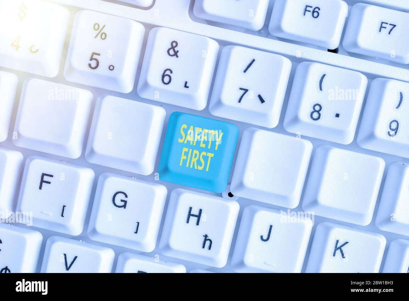 Handwriting text writing Safety First. Conceptual photo used to say ...