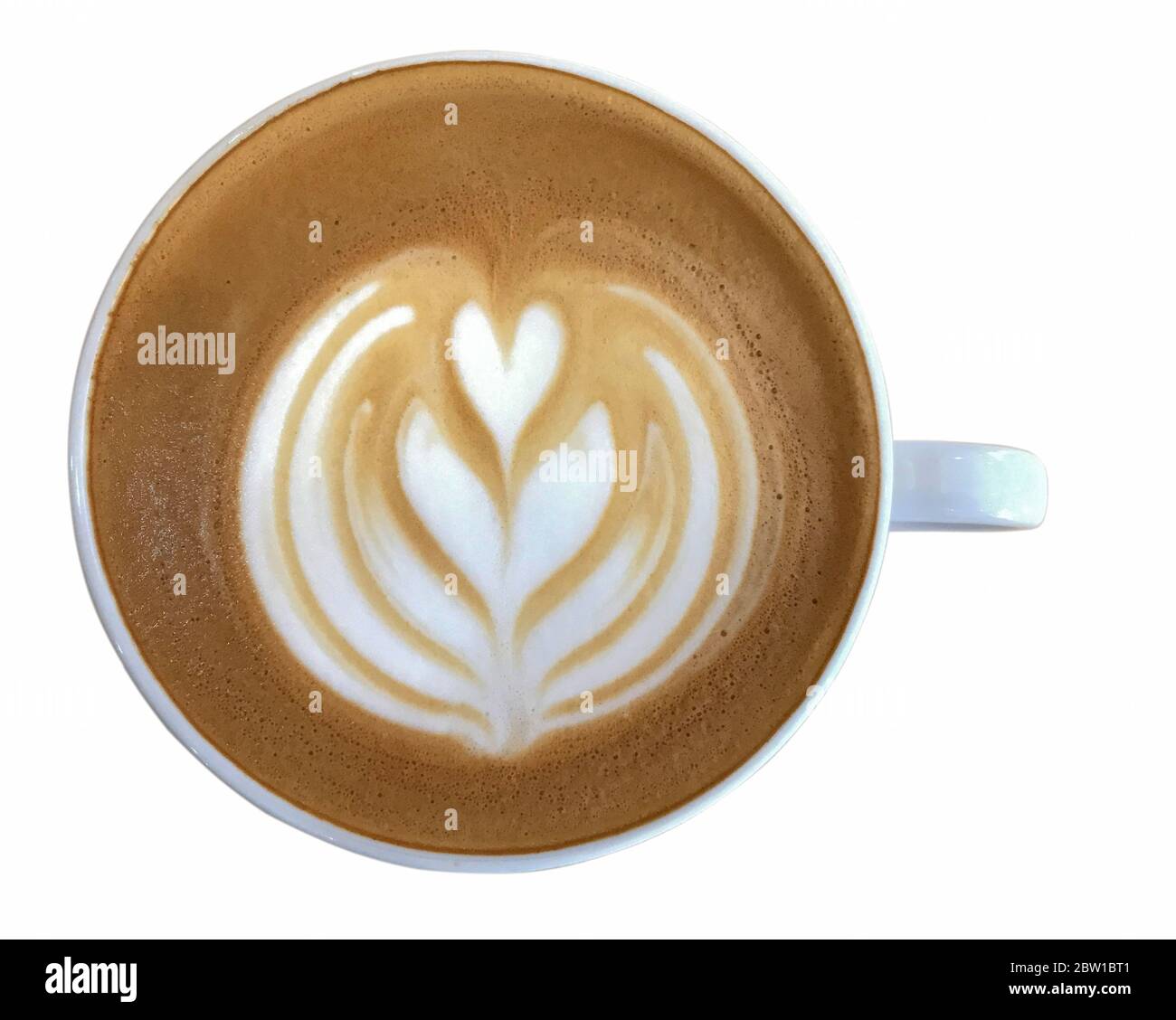 Mocha in cup isolated on white background Stock Photo - Alamy