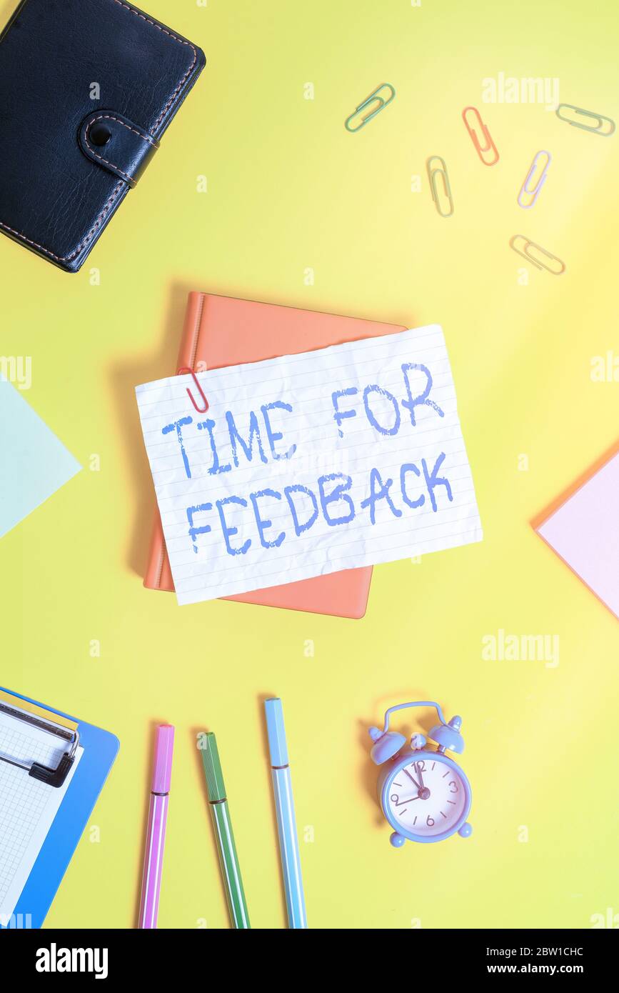 Writing note showing Time For Feedback. Business concept for ...