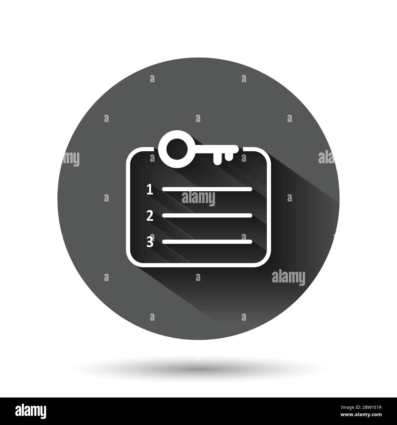 Password account icon in flat style. Keyword vector illustration on ...
