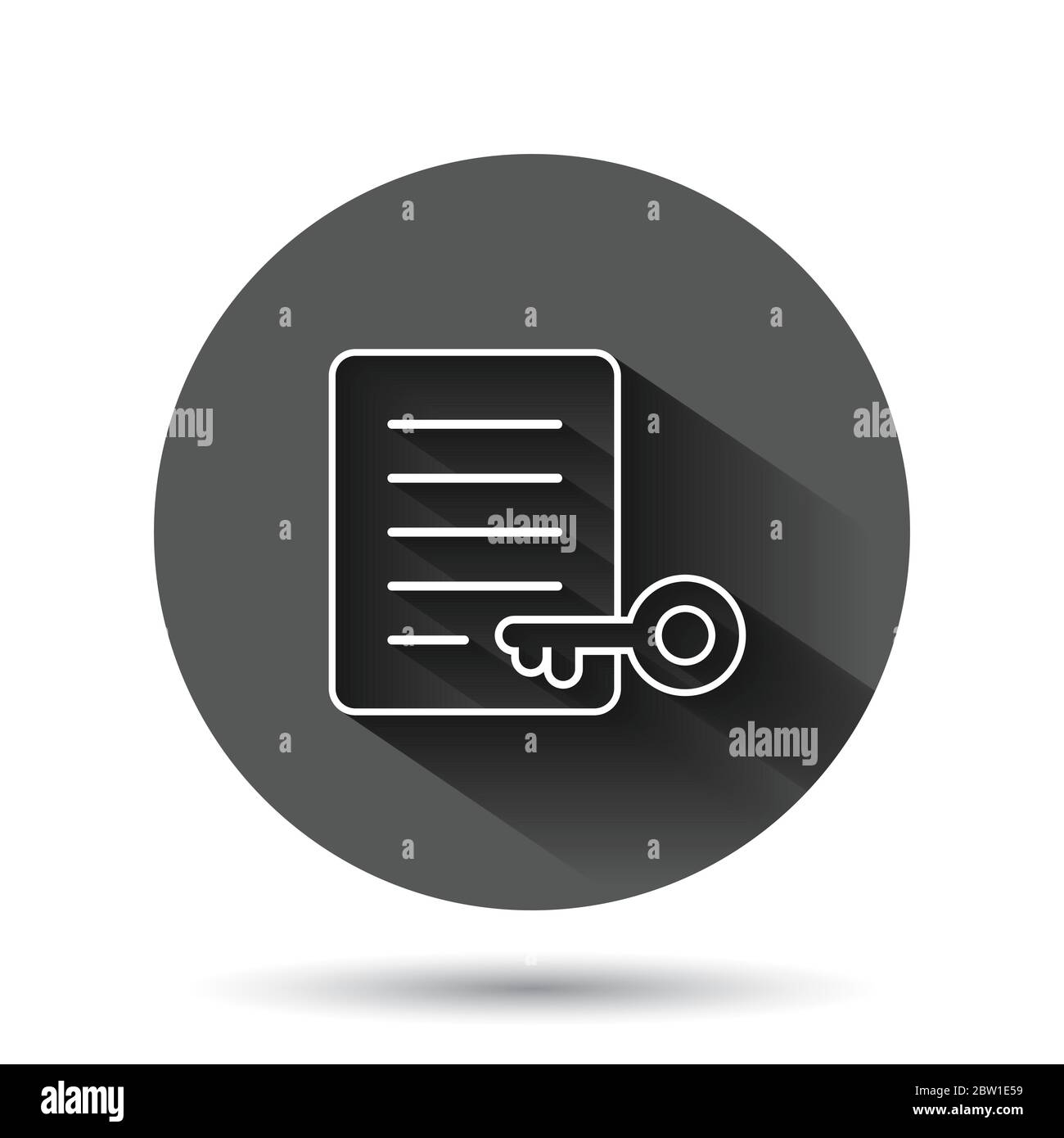 Password account icon in flat style. Keyword vector illustration on ...