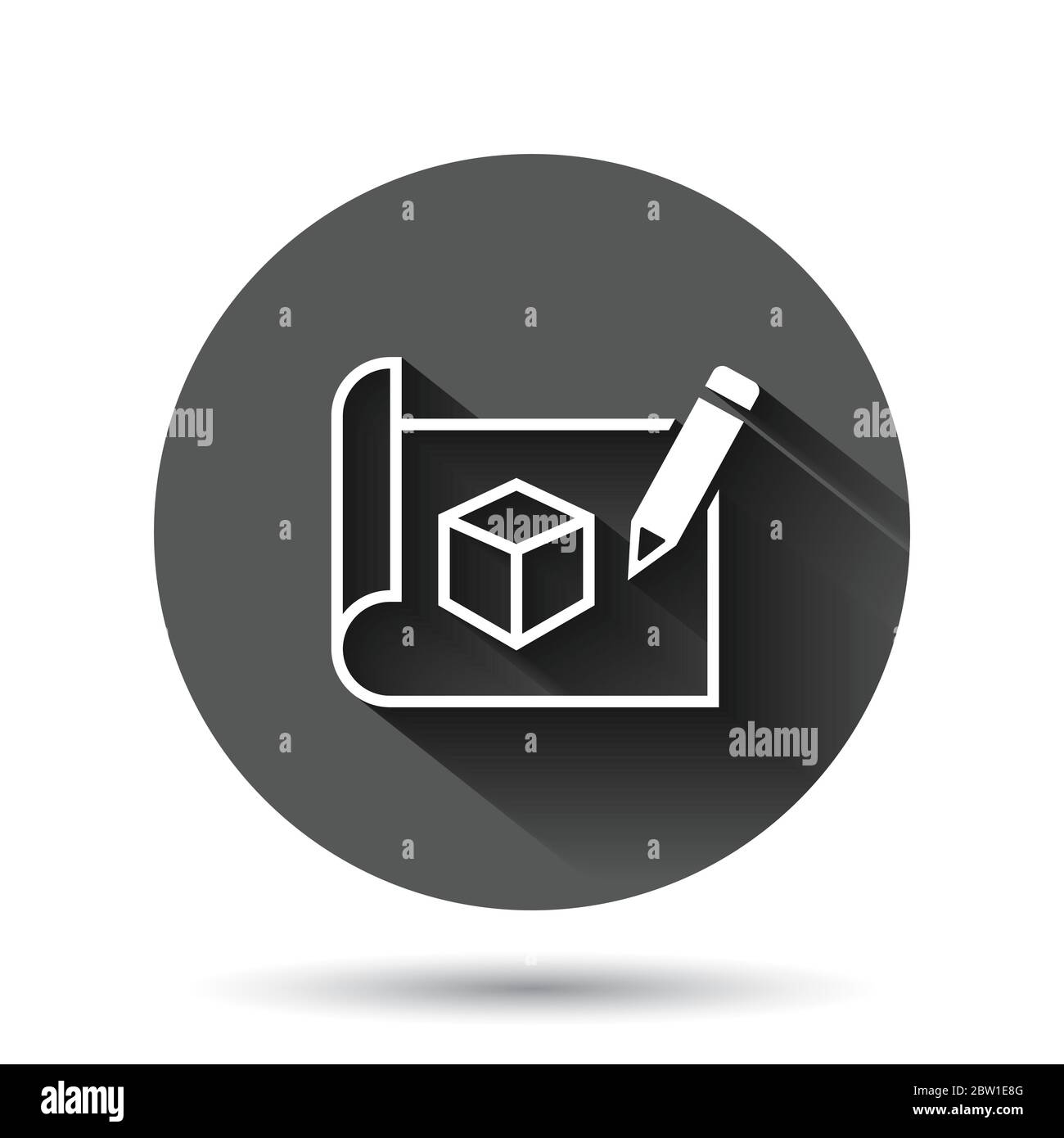 Prototype icon in flat style. Startup vector illustration on black ...