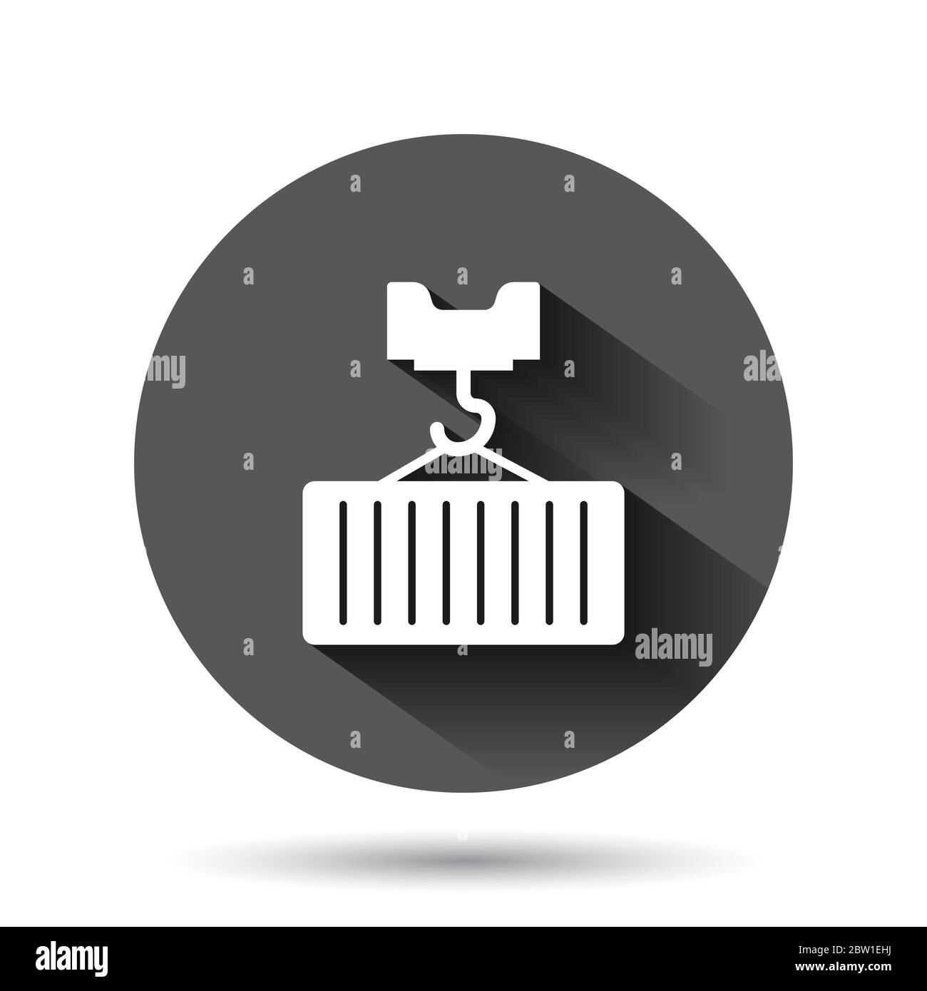 Container icon in flat style. Delivery cargo vector illustration on ...