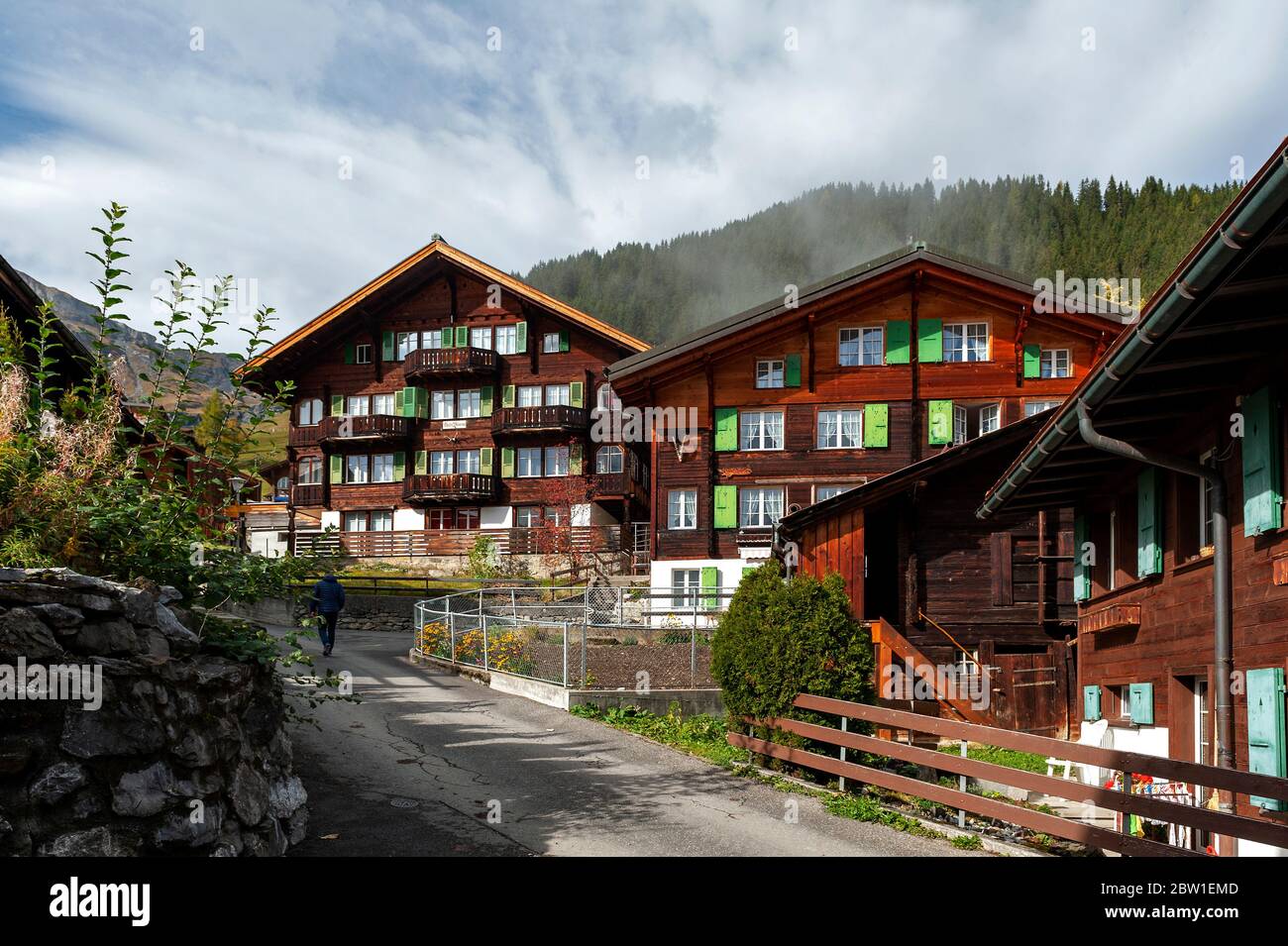 Murren, a mountain village in Switzerland providing scenic views of the ...