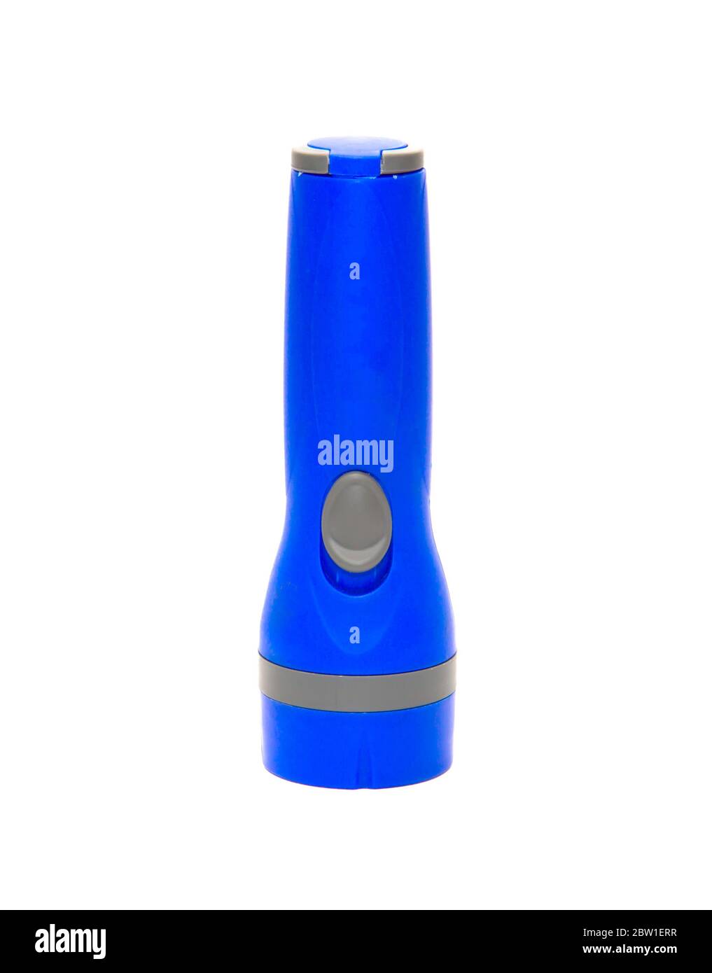 Blue flashlight isolated on a white background Stock Photo - Alamy
