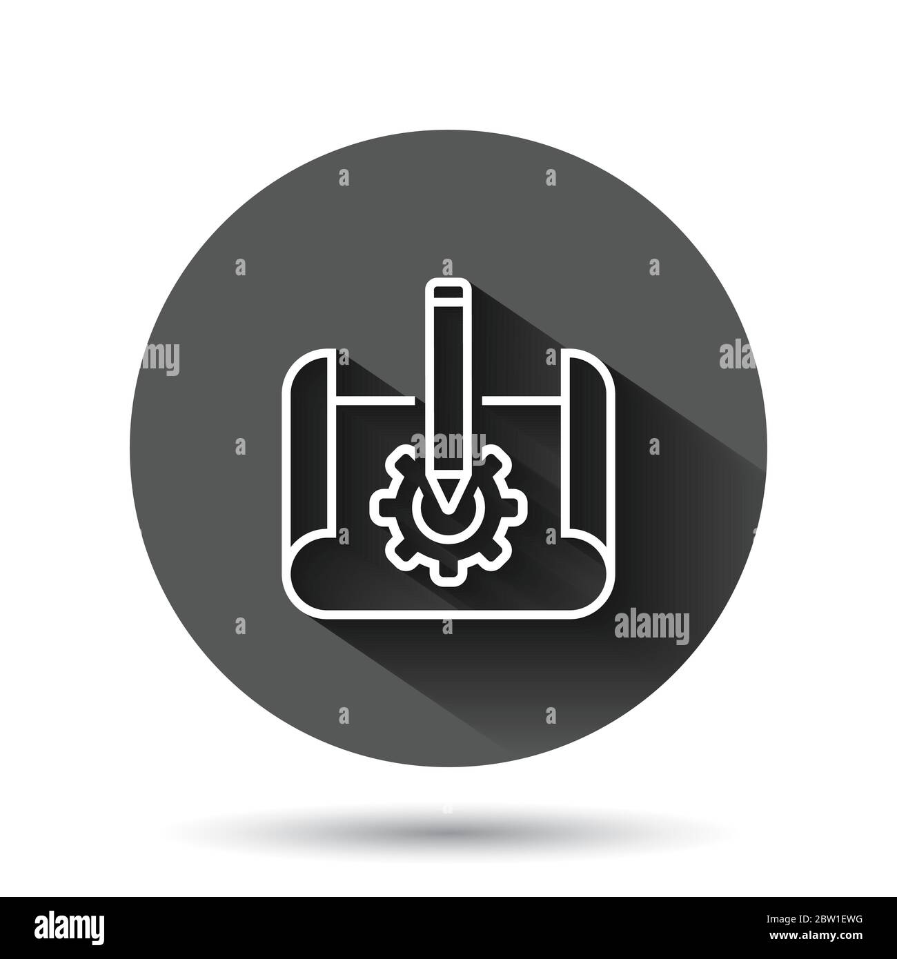 Prototype icon in flat style. Startup vector illustration on black ...