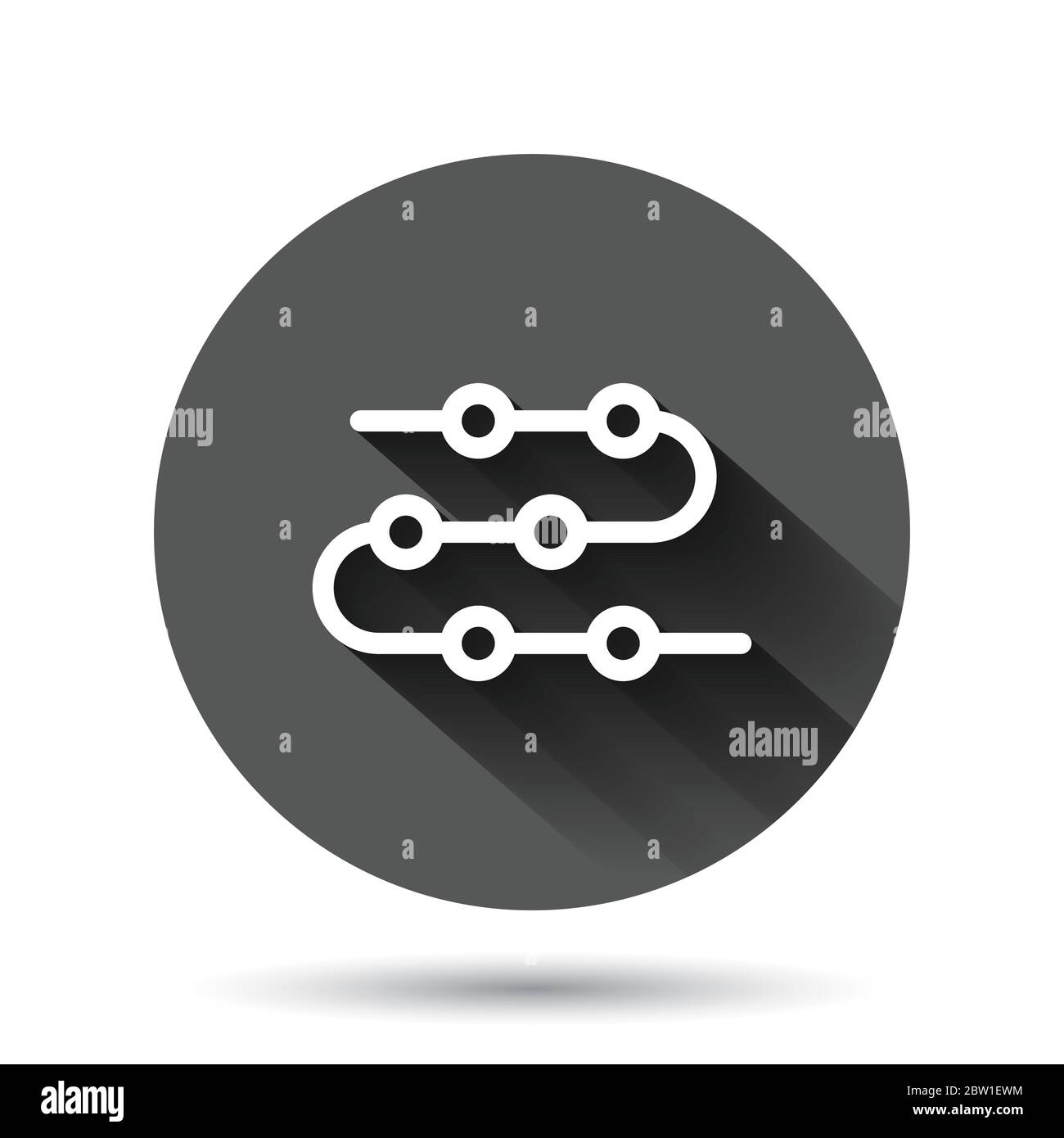 Timeline icon in flat style. Progress vector illustration on black ... Timeline icon in flat style. Progress vector illustration on black ...