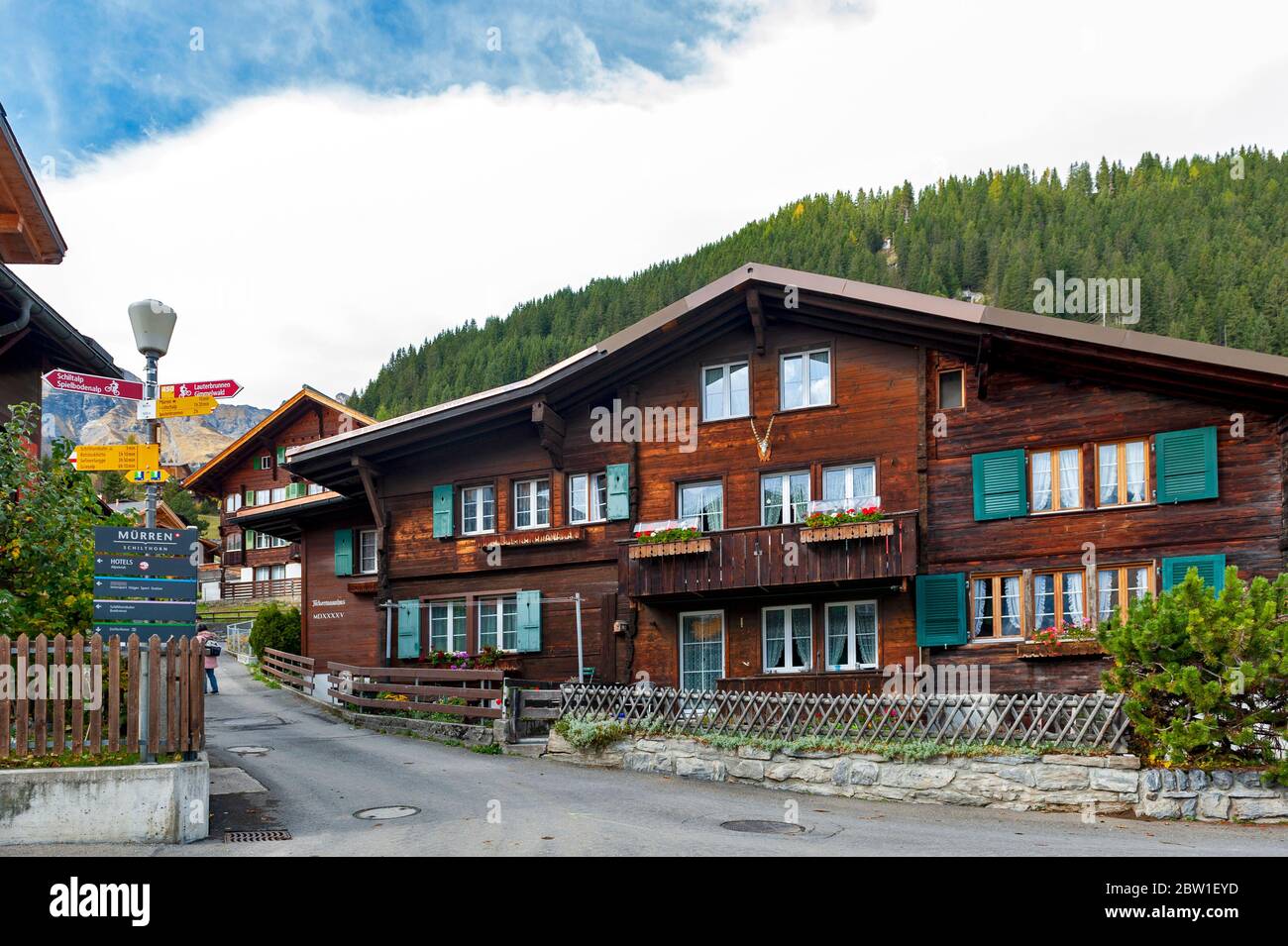 Murren, a mountain village in Switzerland providing scenic views of the ...