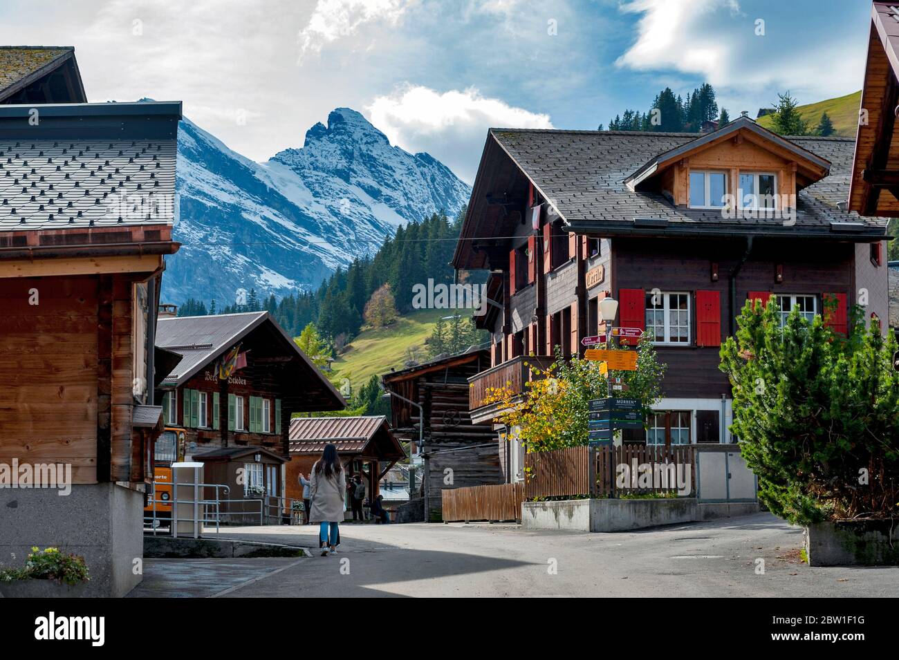 Murren, a mountain village in Switzerland providing scenic views of the ...