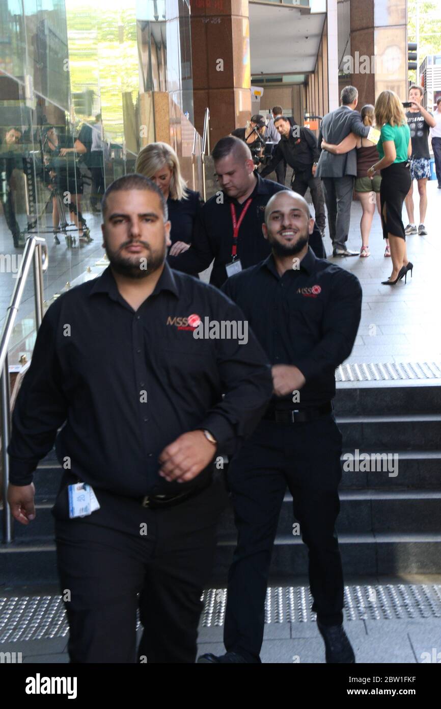 Security guards try to stop photos of Samantha Armytage as Sunrise team ...