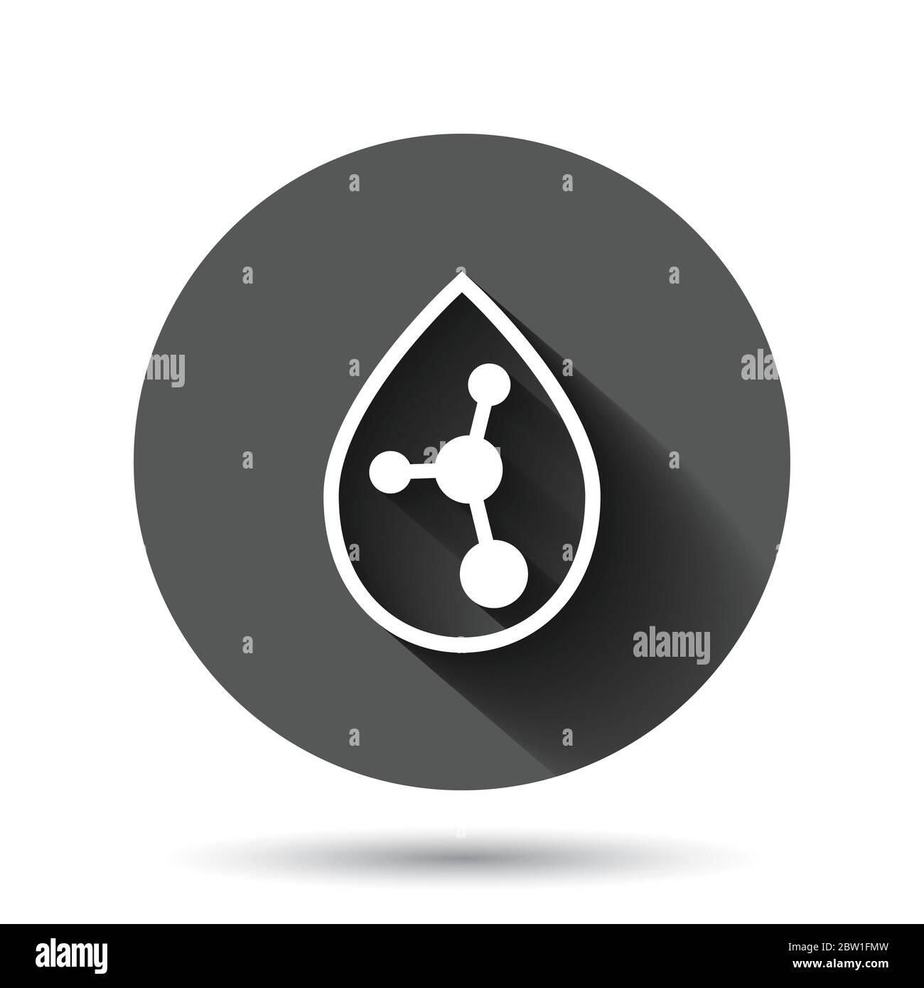 Acid molecule icon in flat style. Dna vector illustration on black ...