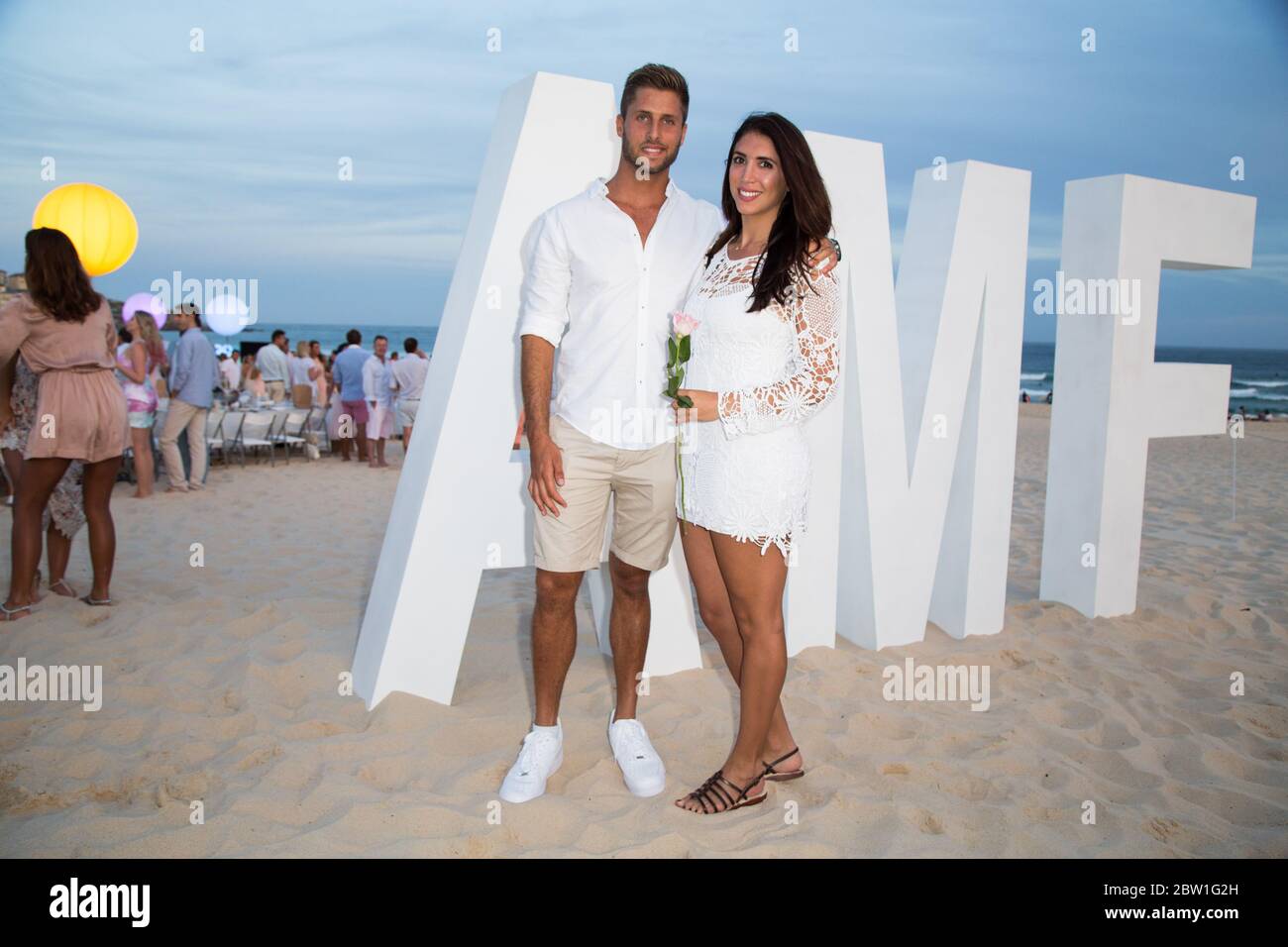 Bondi Rescue star Anthony Glick attends a Moveable Feast at Bondi Beach, Sydney Stock Photo - Alamy
