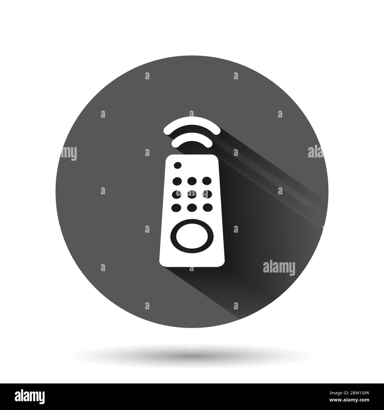 Tv remote icon in flat style. Television sign vector illustration on ...