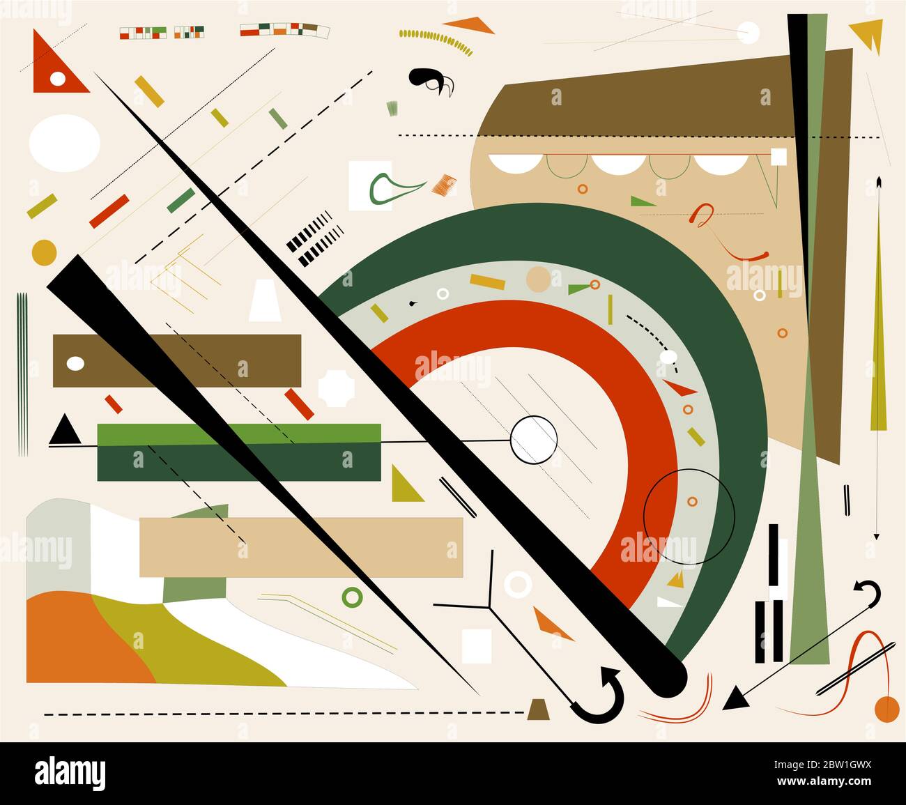 Abstract beige background ,fancy geometric and curved shapes ...