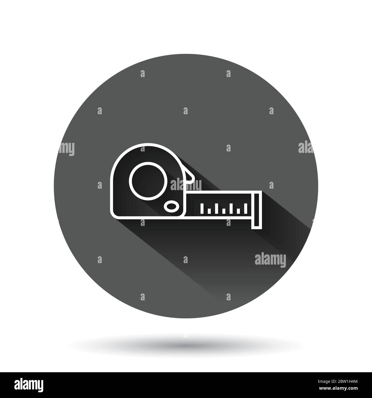 Measure tape icon in flat style. Ruler sign vector illustration on ...