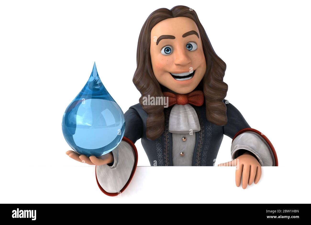 3D Illustration of a cartoon man in historical baroque costume Stock ...