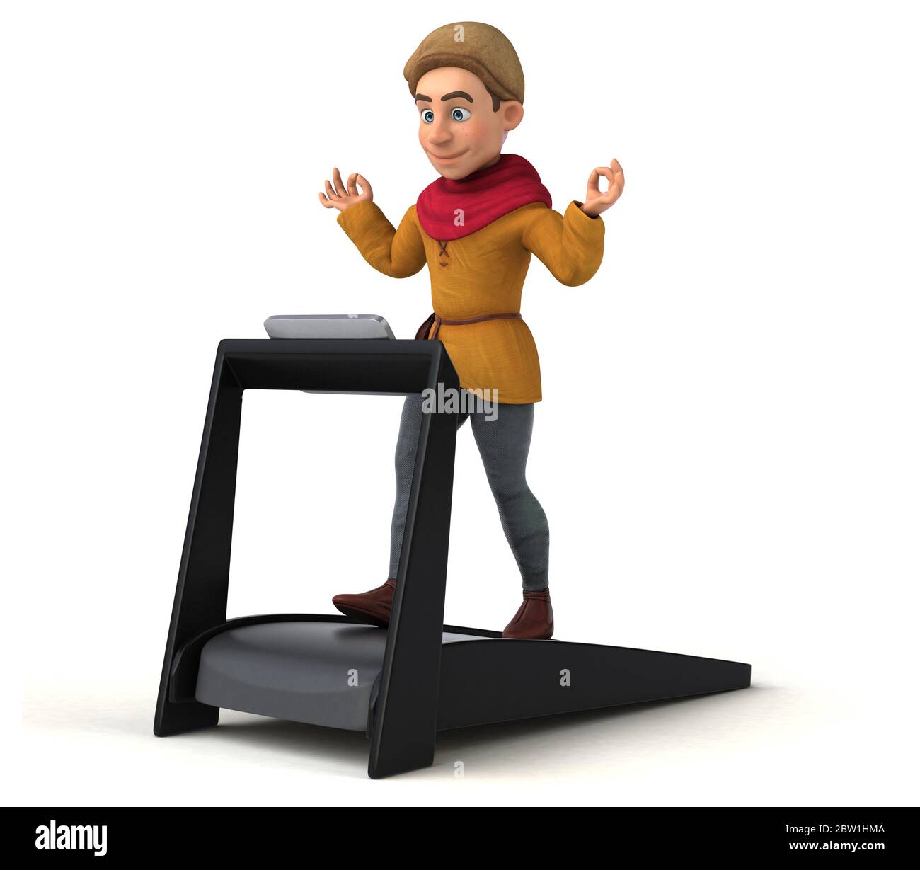 3D Illustration of a medieval historical character Stock Photo - Alamy