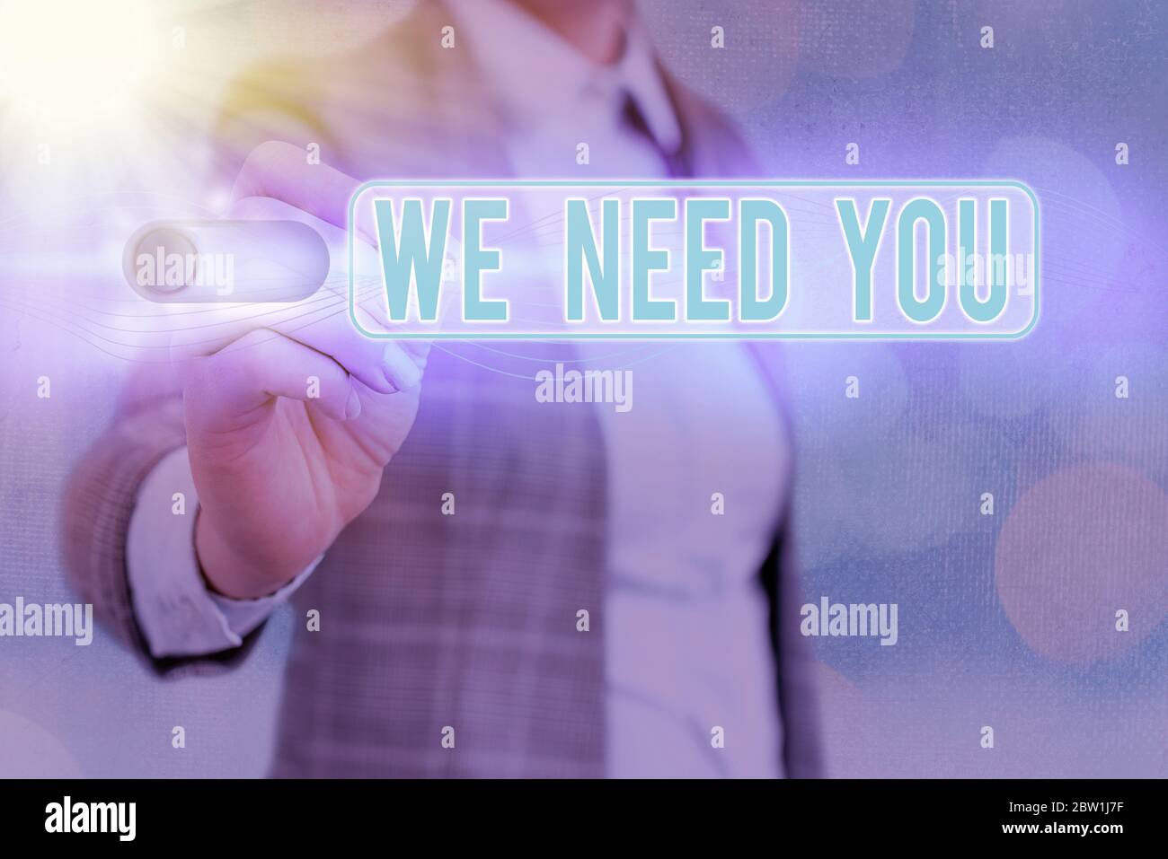 Writing note showing We Need You. Business concept for asking someone ...