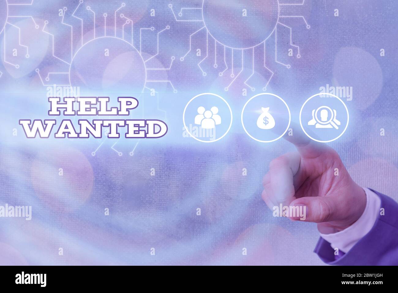 Writing note showing Help Wanted. Business concept for An ad in the ...