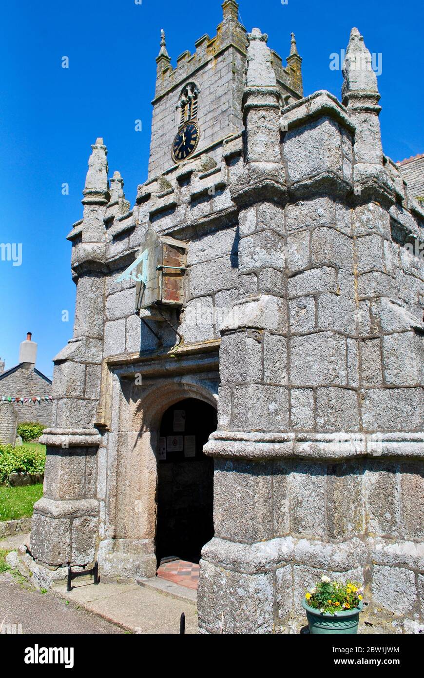 St. Just parish church, Penwith, Cornwall, England, United Kingdom ...
