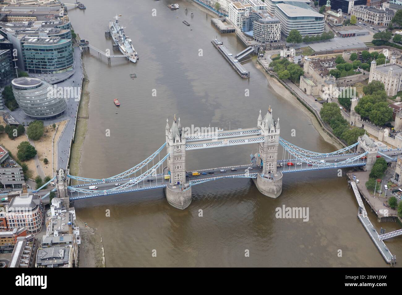 Aerial View of Tower Bridge in London, UK Stock Photo - Alamy