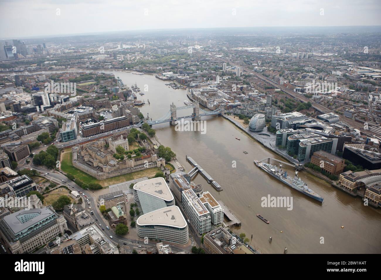 Aerial View of Tower Bridge, London, UK Stock Photo - Alamy