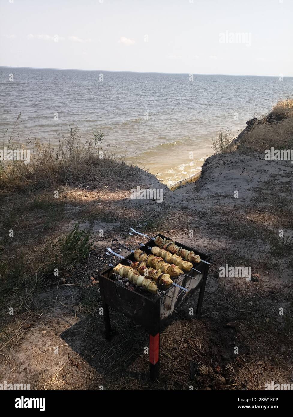 a barbecue grill in the forest Stock Photo - Alamy