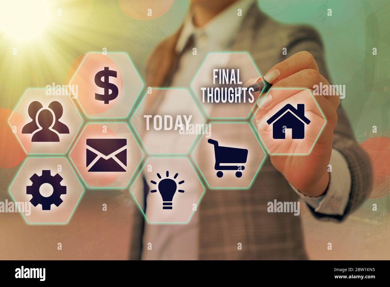 Conceptual hand writing showing Final Thoughts. Concept meaning the ...