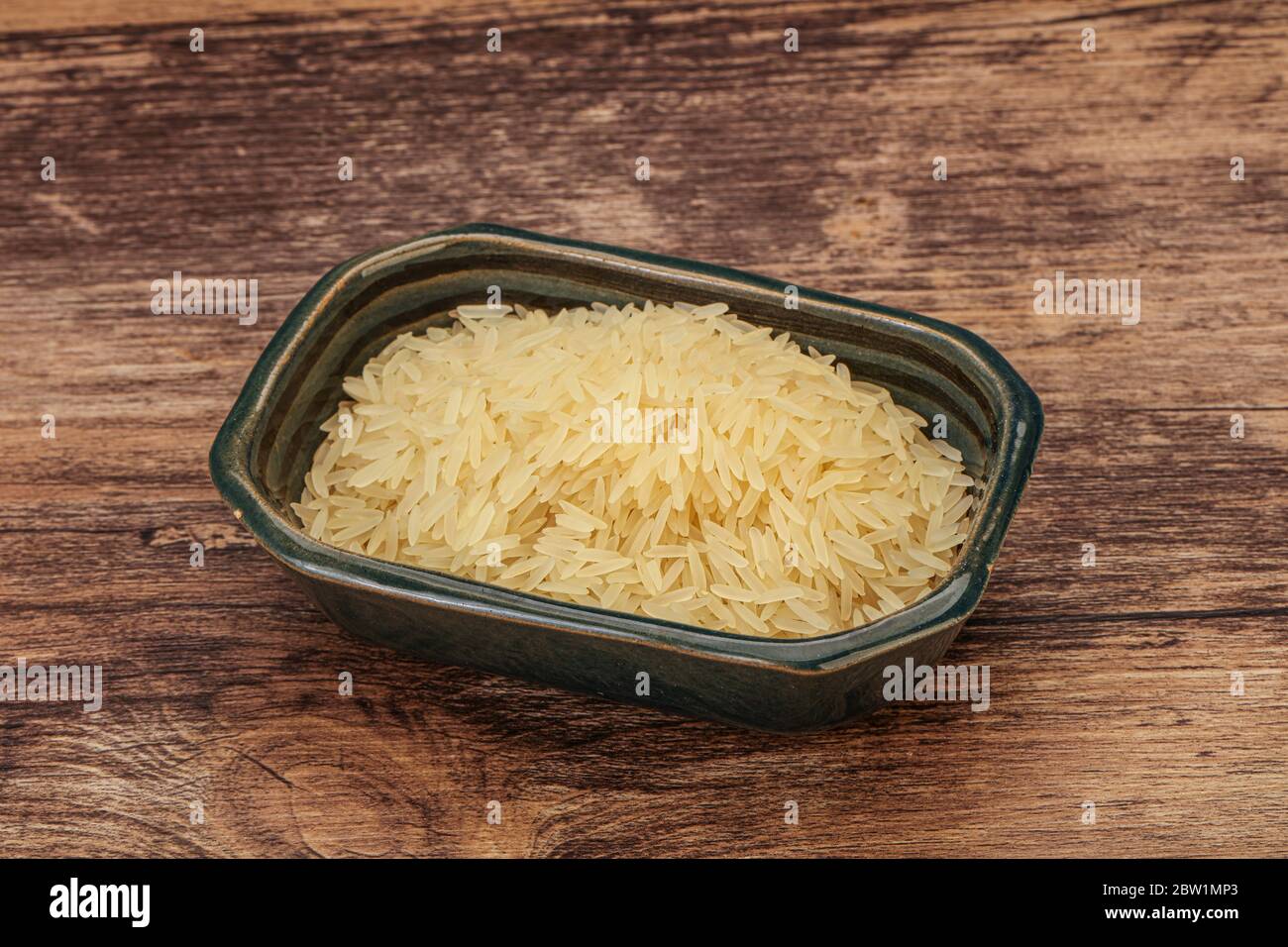 Raw Indian basmati rice in the bowl Stock Photo - Alamy