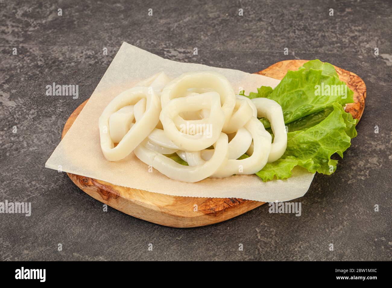 Raw squid rings ready for cooking Stock Photo - Alamy