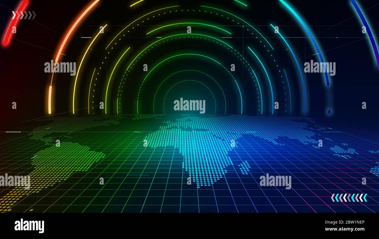 Neon map hi-res stock photography and images - Alamy