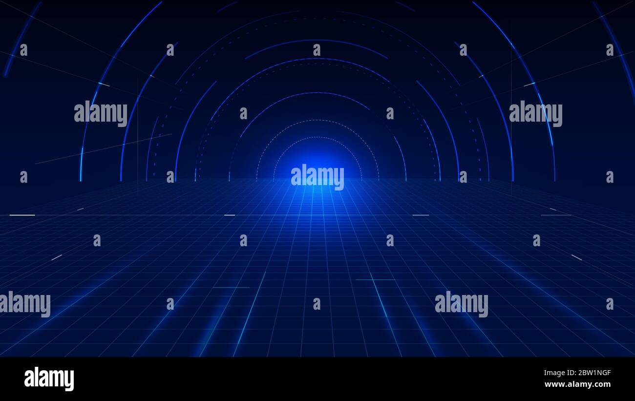 Dots, lines and planes constitute perspective spatial channels, tunnels ...