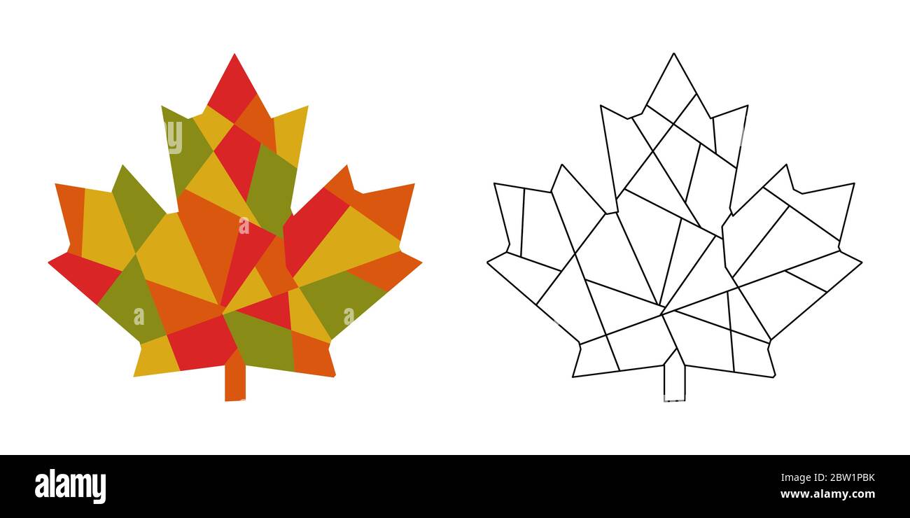 Maple leaf outline Stock Vector Images - Alamy