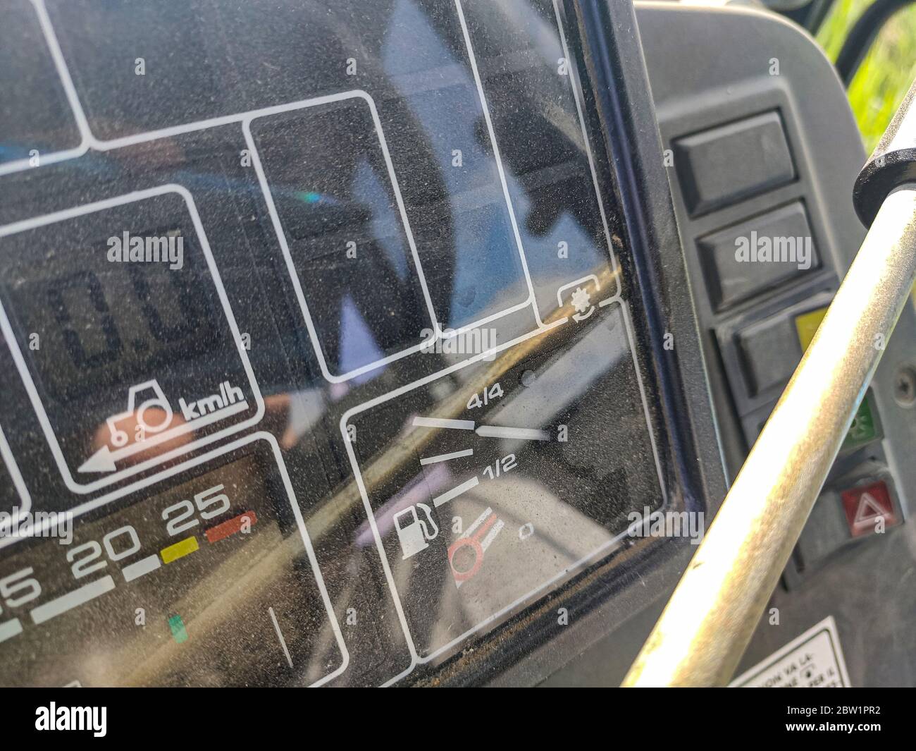 Tractor dashboard fuel level 2 Stock Photo - Alamy