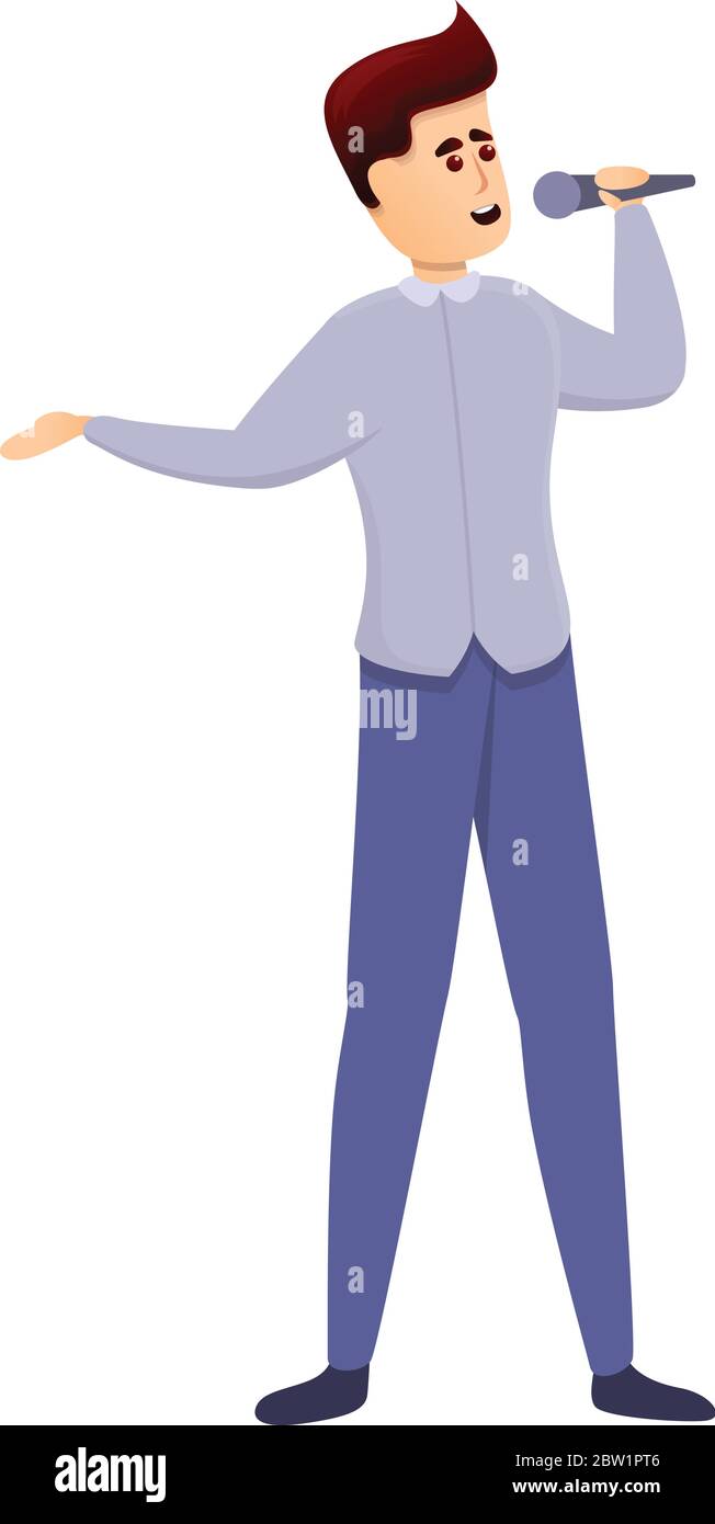 Modern singer icon. Cartoon of modern singer vector icon for web design ...