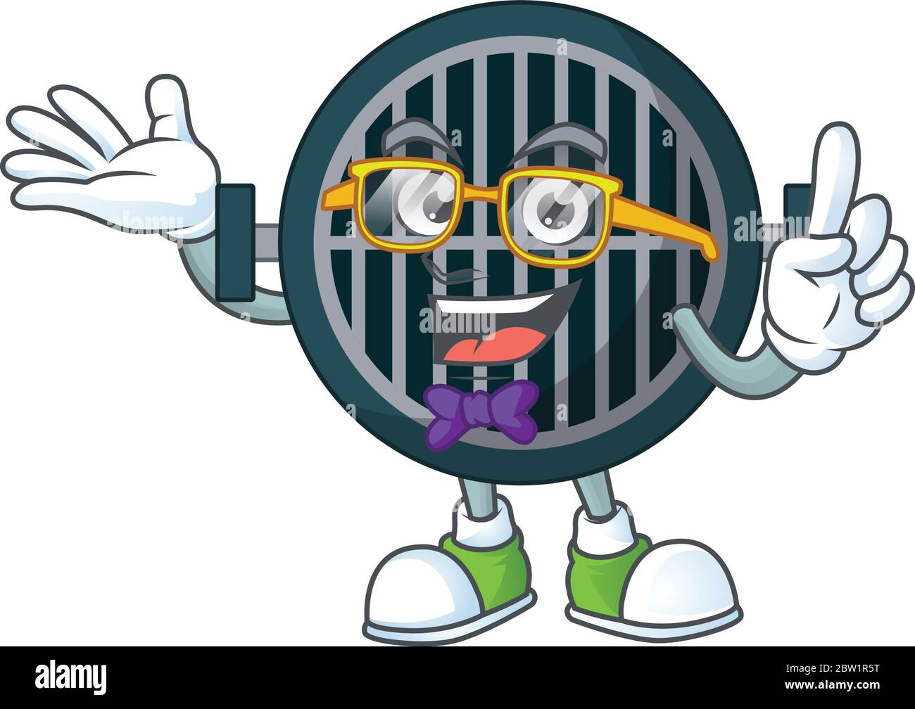 Cartoon character design of nerd grill with weird glasses. Vector ...