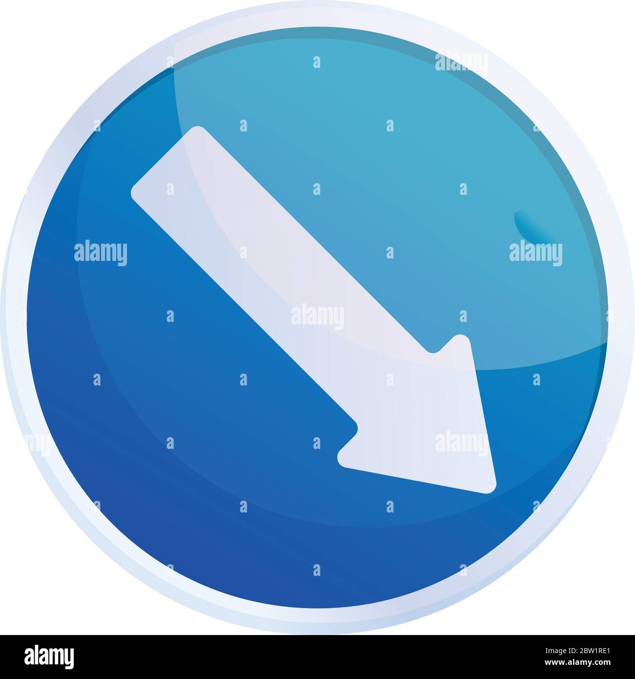 Road direction sign icon. Cartoon of road direction sign vector icon ...