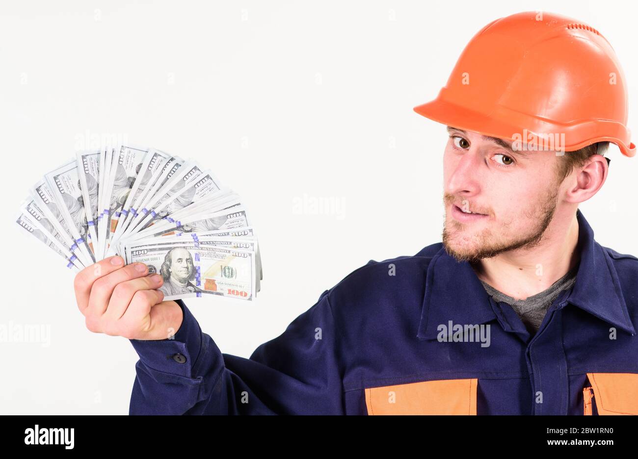 Cash in hand payment builder hi-res stock photography and images - Alamy