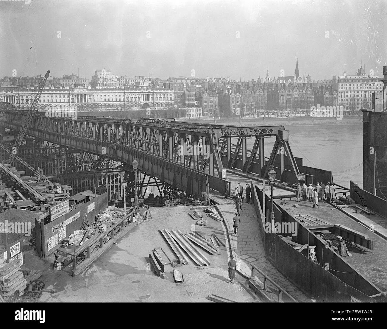 Bridge abutment construction Black and White Stock Photos & Images - Alamy
