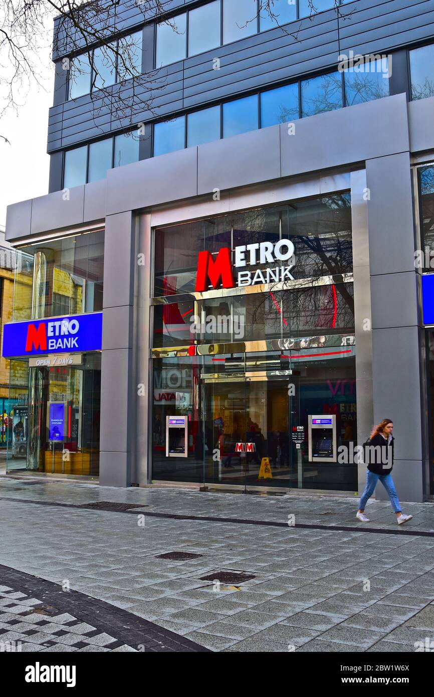 The modern Metro Bank building is located in Queen Street, one of the ...