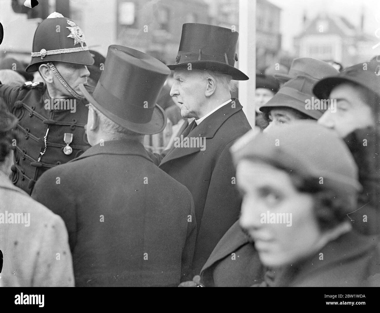Archbishop of Canterbury in the crowd, after Windsor Memorial unveiling ...