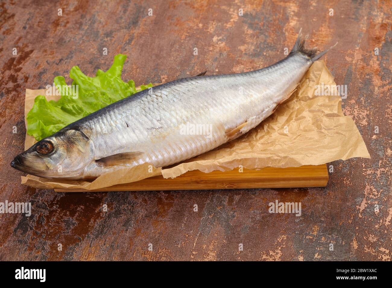Salted herring fish ready for eat Stock Photo - Alamy