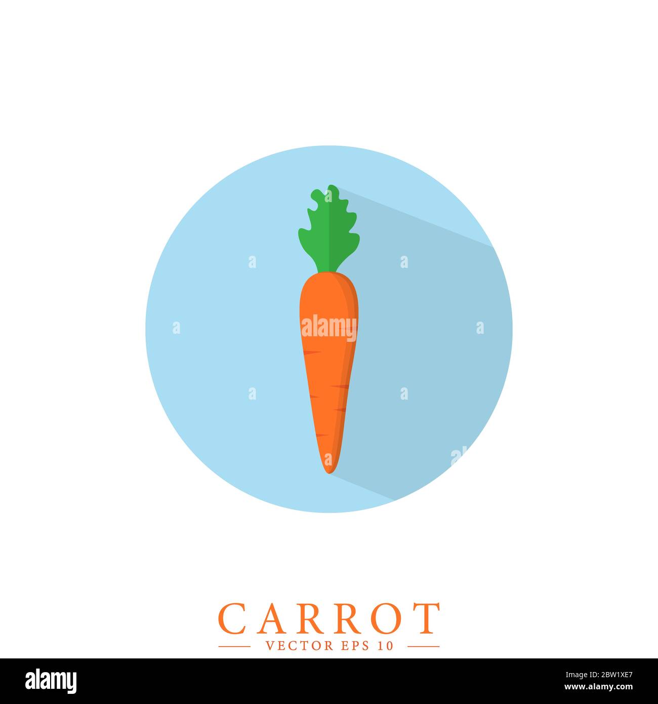 Carrot symbol. Shaded logo in the circle. Vector illustration isolated ...