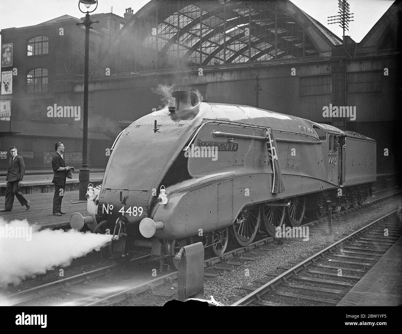 Empire's fastest streamlined train arrives at King's Cross. The first ...