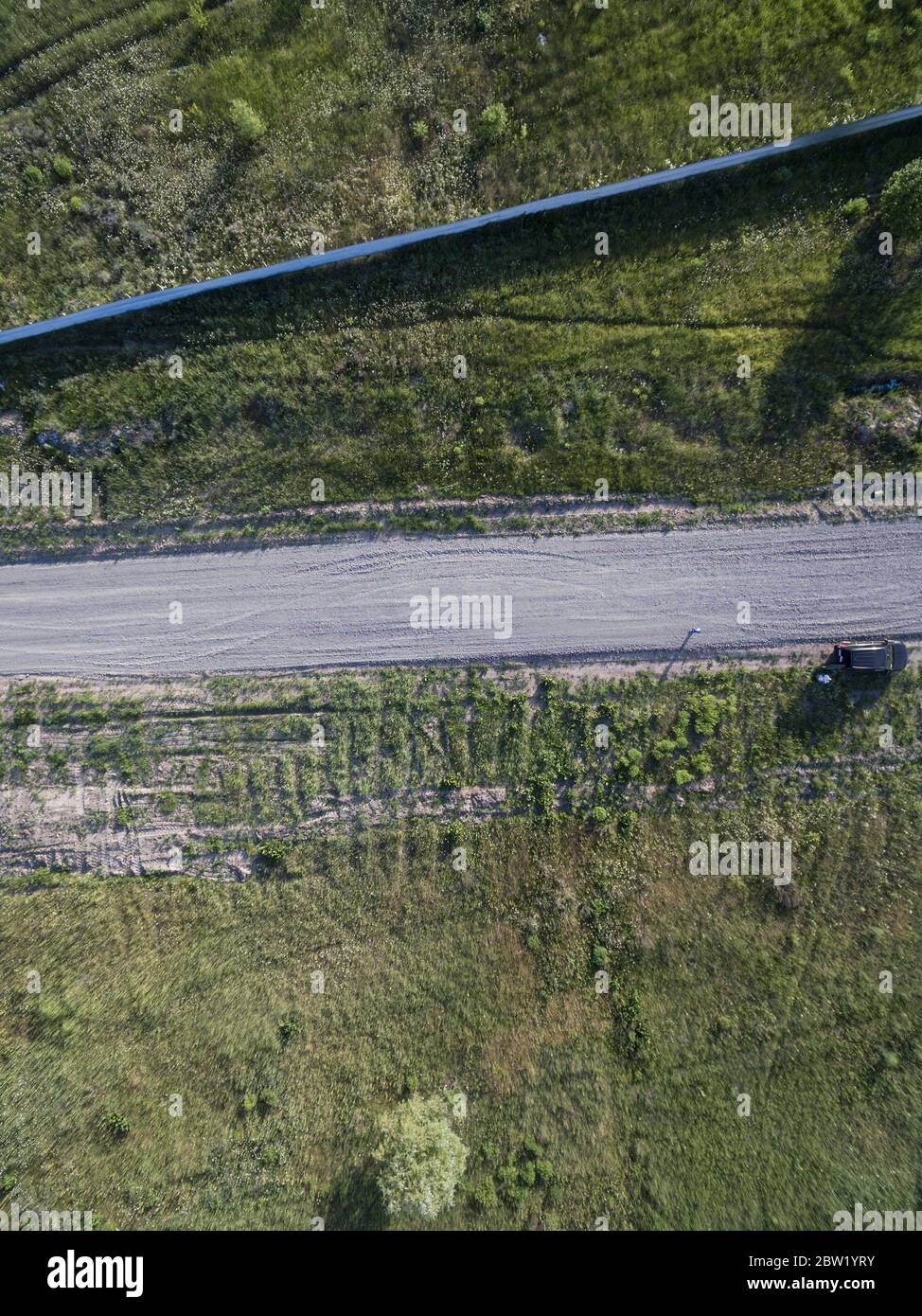 road of small gravel, view from above Stock Photo - Alamy