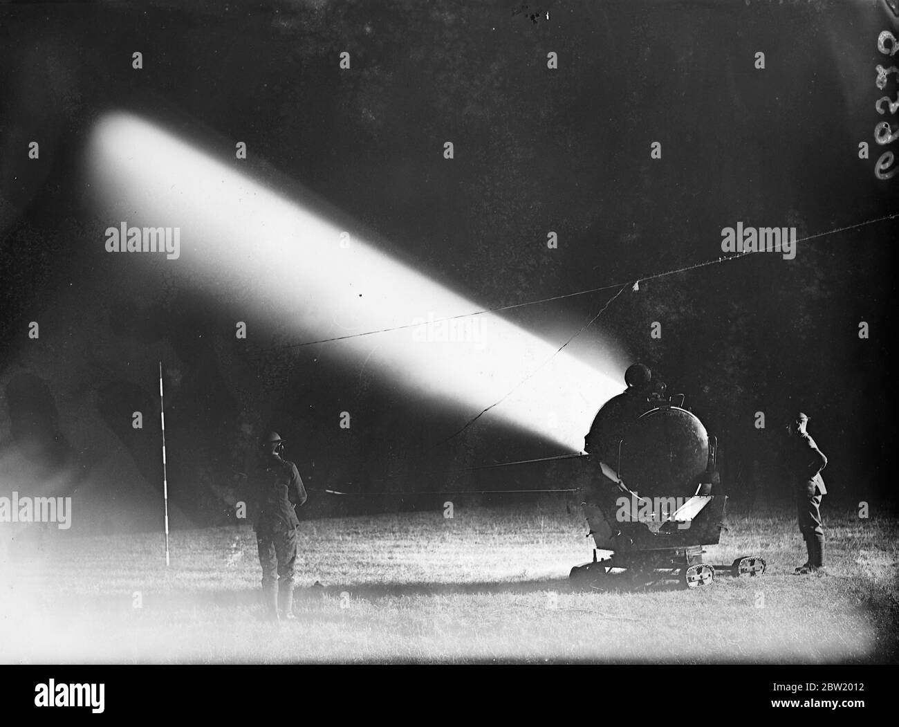 Searchlight beams Black and White Stock Photos & Images - Alamy