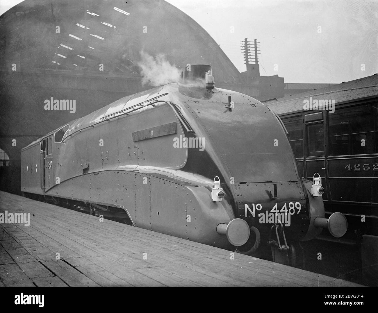 Empire's fastest streamlined train arrives at King's Cross. The first ...