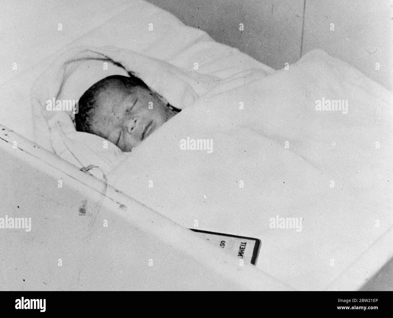 The baby Frances Mary Boccassini, sleeping peacefully ln the emergency ...